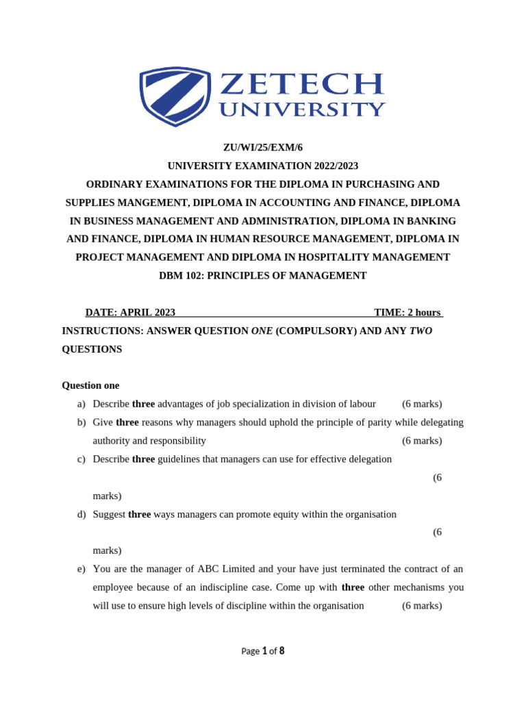 management revision papers (3) | PDF