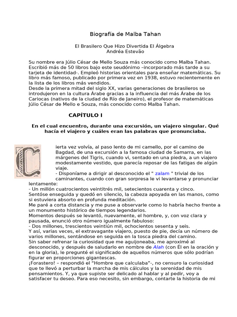 Capit de El Hombre Que Calculaba | PDF