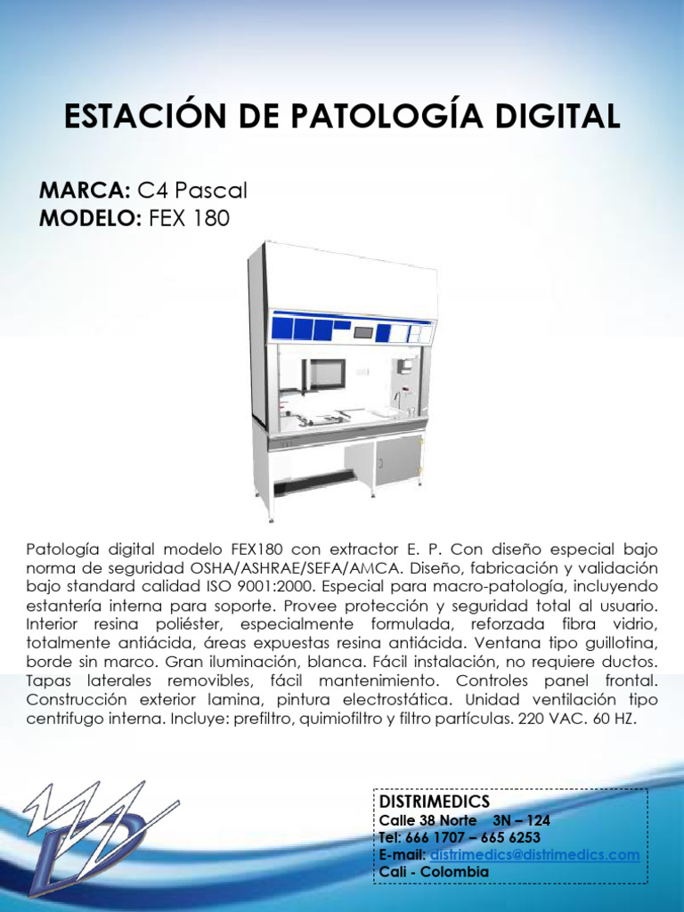 Cabina de Patologia Fex 180 | PDF