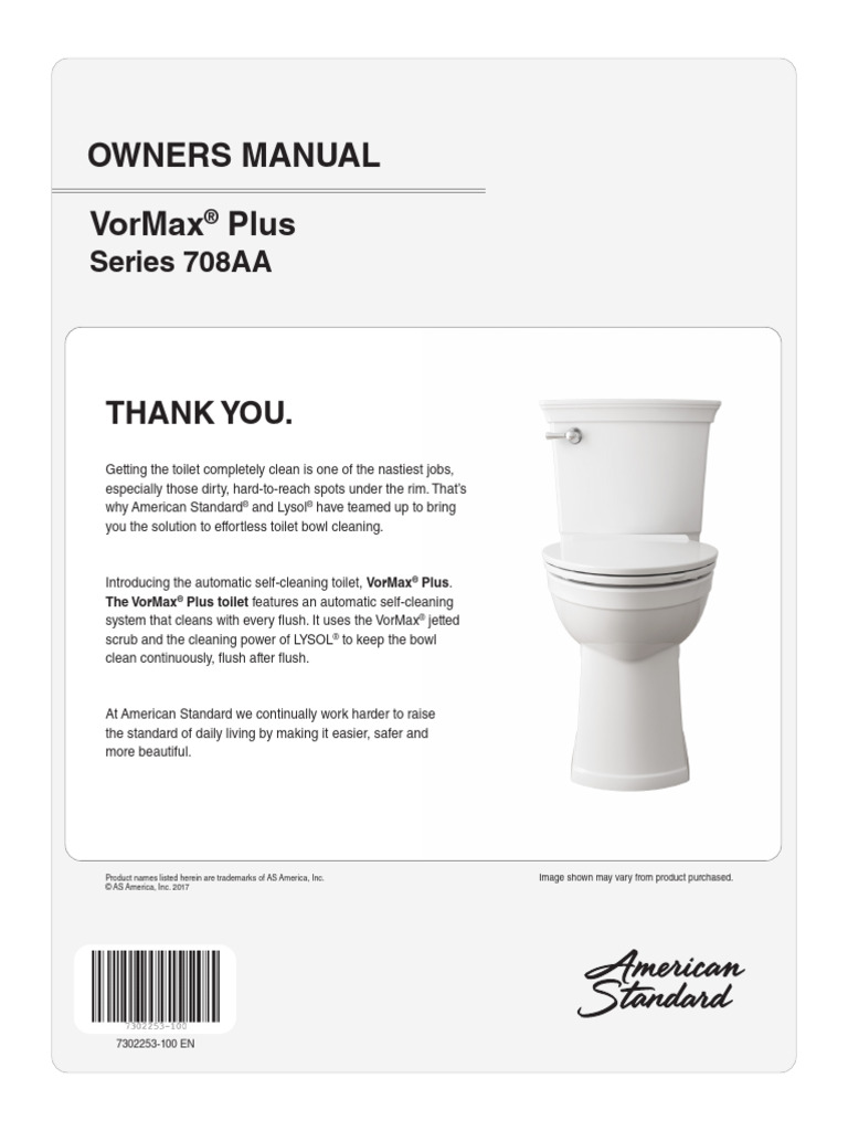 American Standard Vormax Plus | PDF