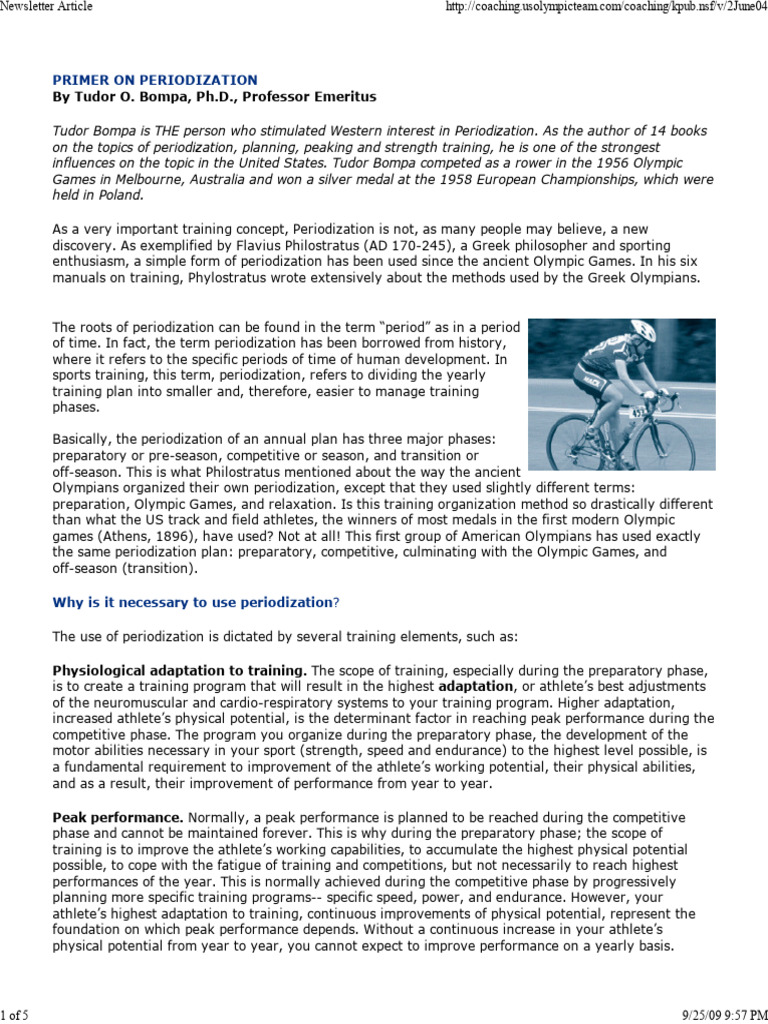 Periodization Tudor Bompa | PDF
