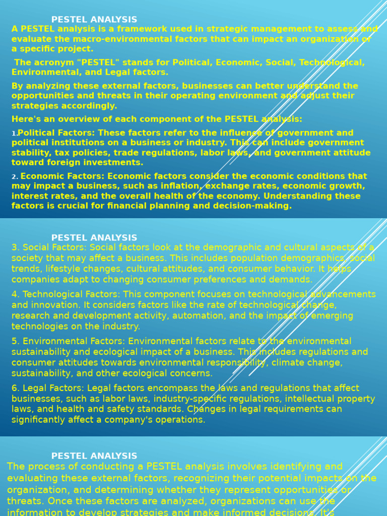 PESTEL Analysis | PDF