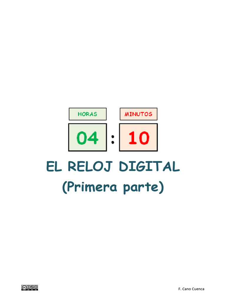 Reloj Digital Primaria | PDF