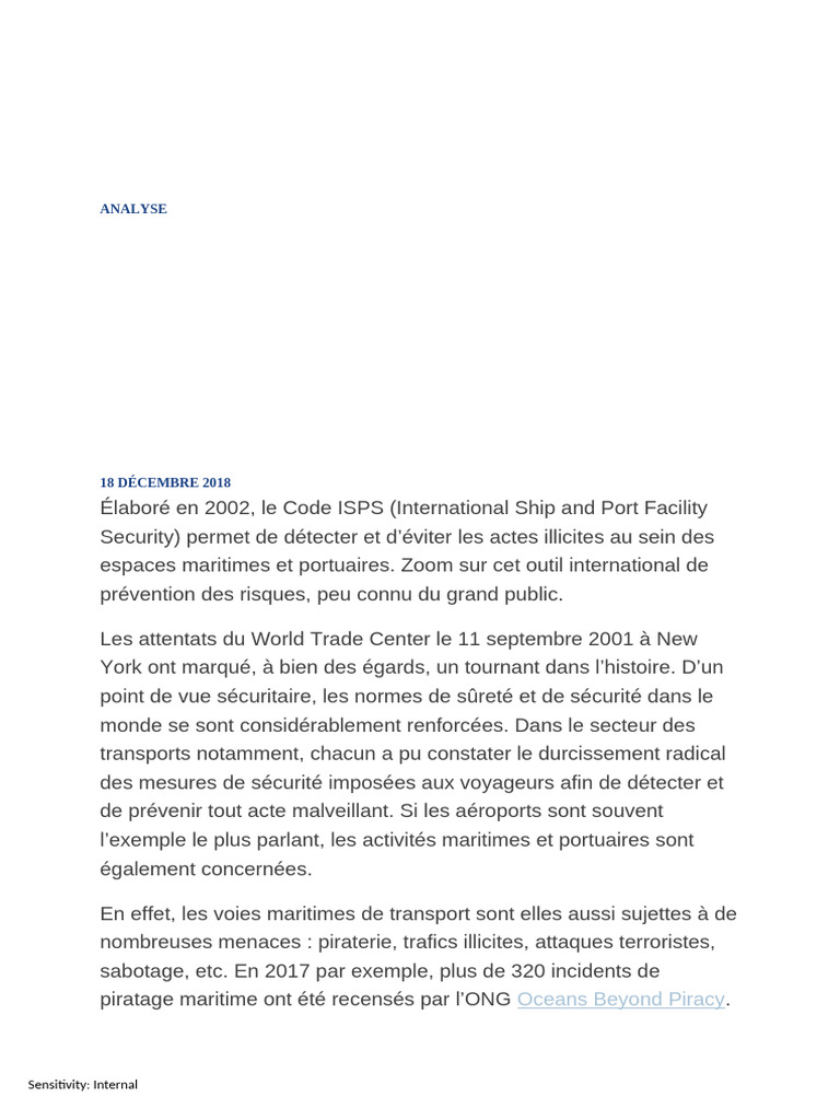 CERTIFICATION ISPS | PDF