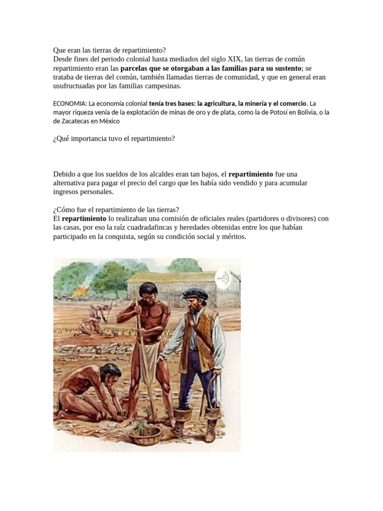 Que Eran Las Tierras de Repartimiento | PDF