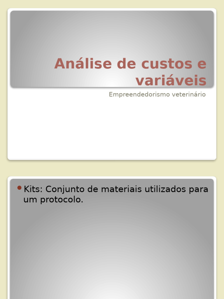 Modelo de Custos | PDF