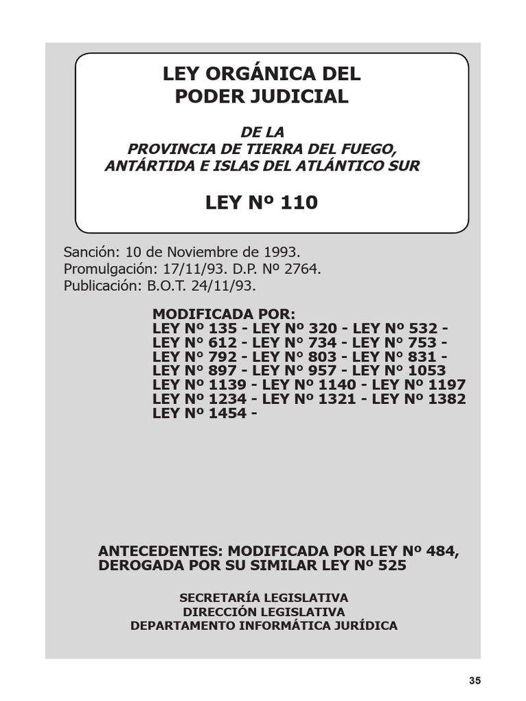 LEY-110-actualizada | PDF