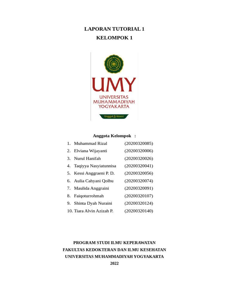 Laporan Tutorial 1 Kelompok 1 | PDF