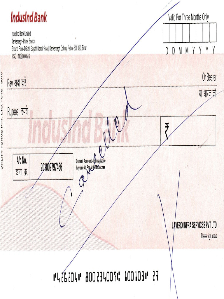 Cancelled Cheque | PDF