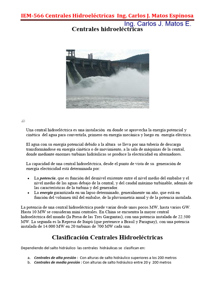 Centrales_hidroelectricas | PDF