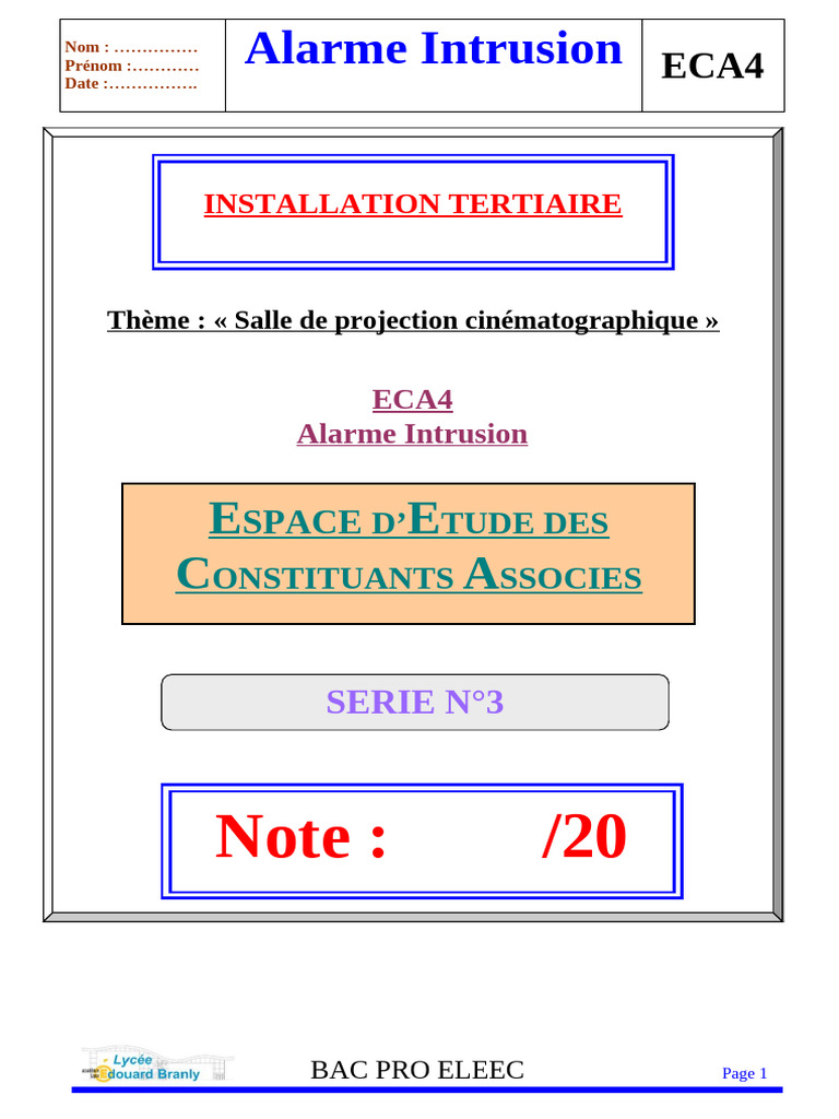 Eca4 Alarme Intrusion | PDF
