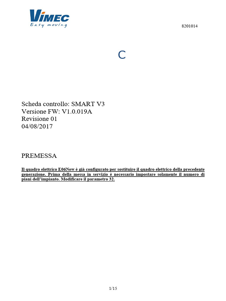 Ascensor Vimec E06 Italiano | PDF