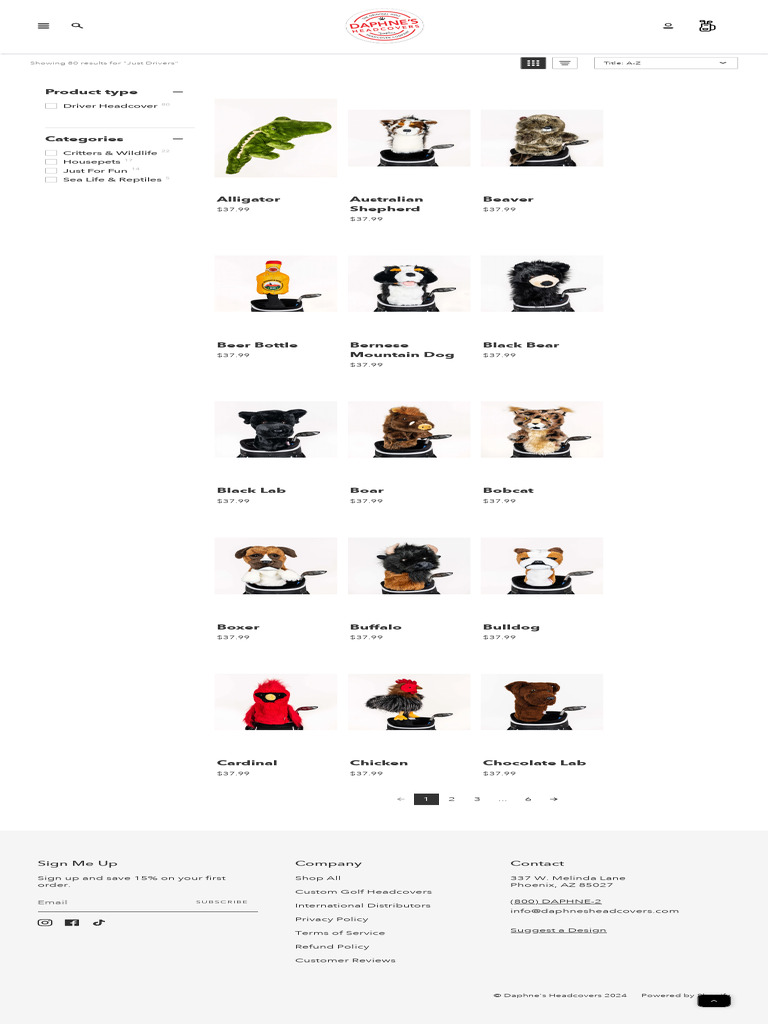 Driver Animal Golf Head Covers - Daphne's Headcovers | PDF