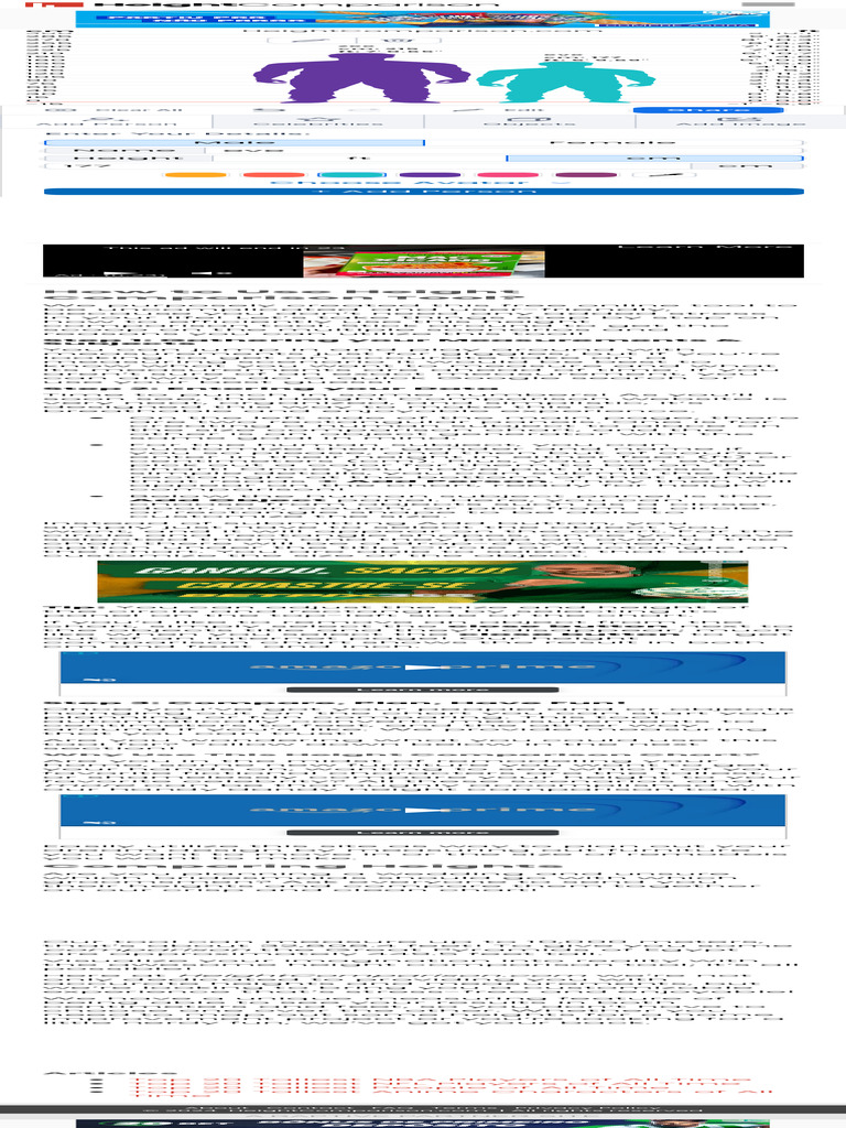 Height Comparison - Comparing Heights Visually With Chart 3 | PDF
