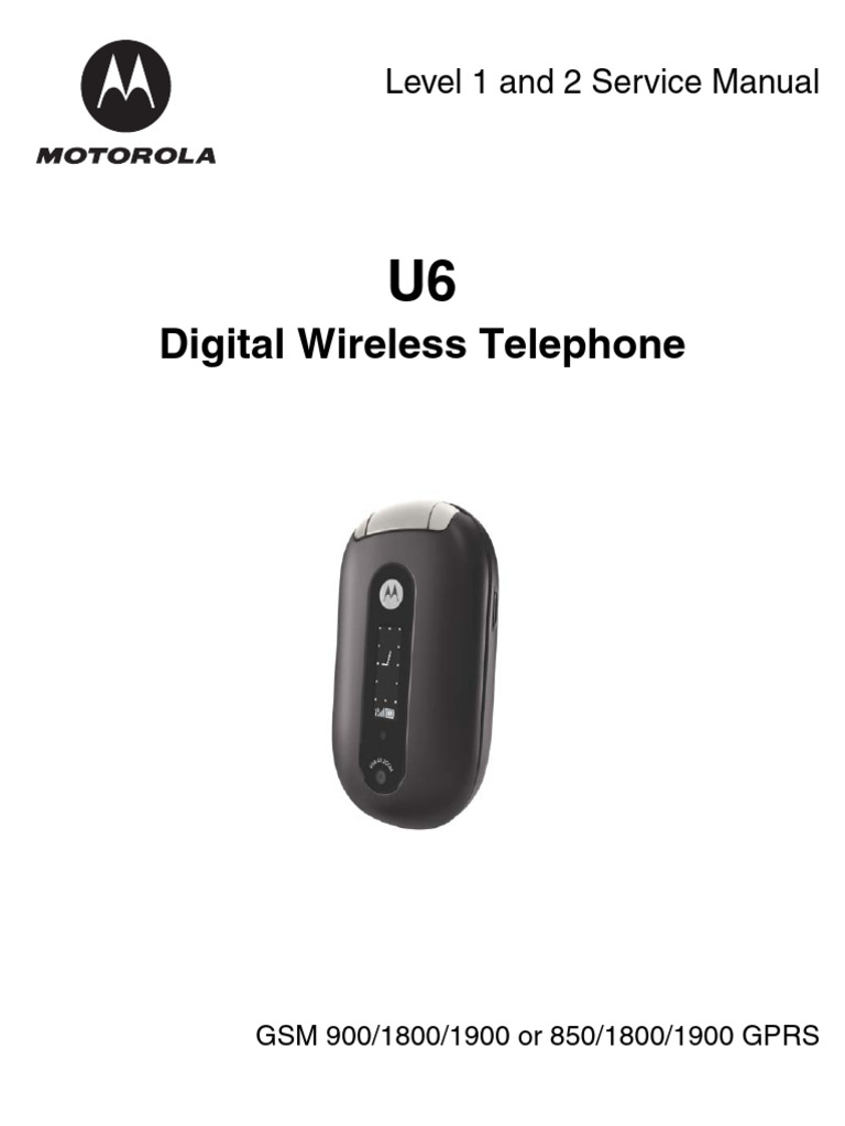 Digital Wireless Telephone: Level 1 and 2 Service Manual | PDF