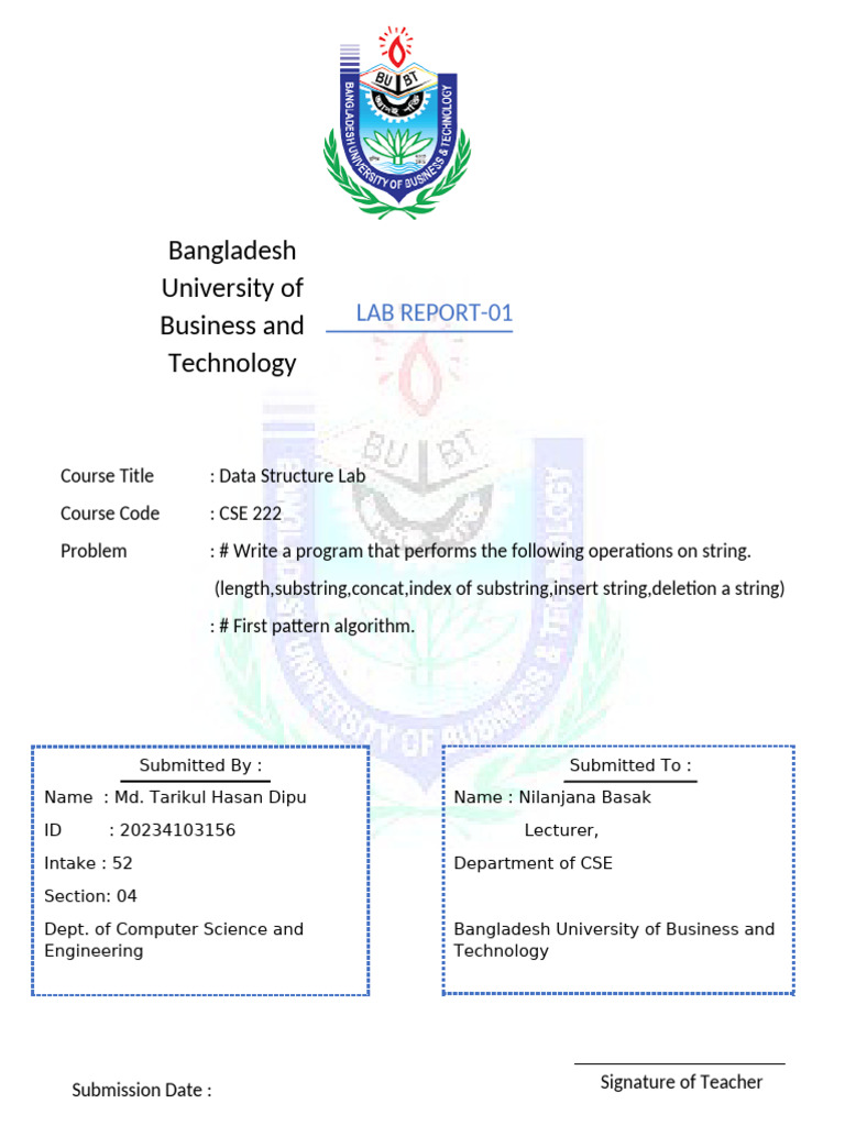Cse Lab Cover Page | PDF
