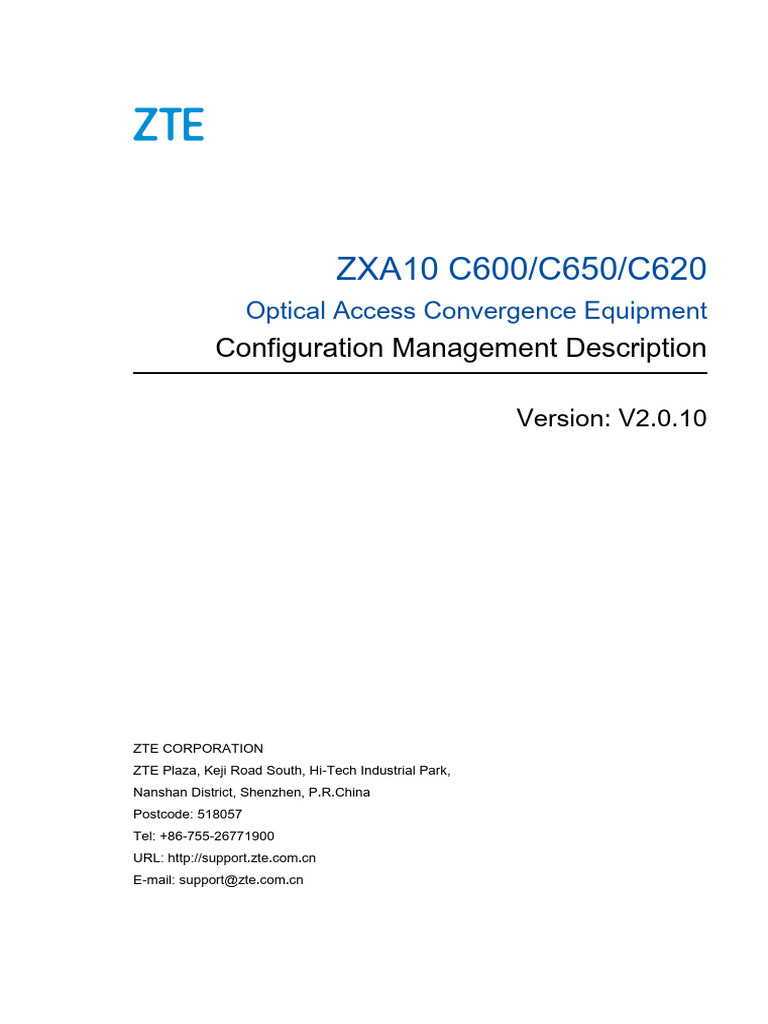 SJ 20230719162004 005 ZXA10 C600&C650&C620 V2 0 10 Optical Access | PDF
