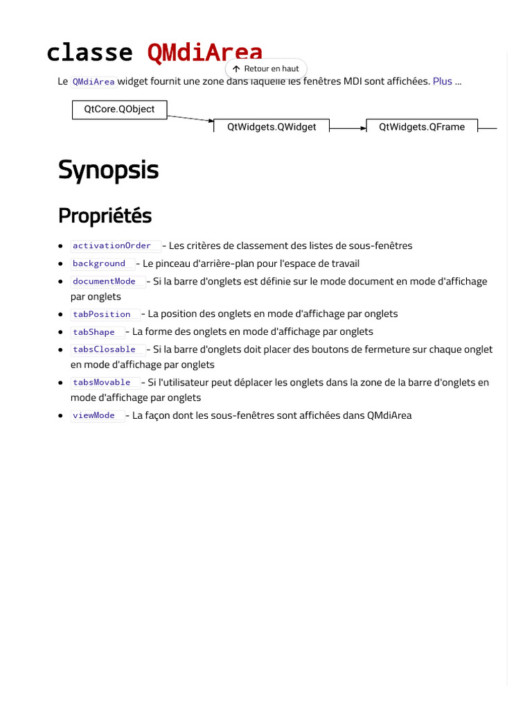 Synopsis - QT Pour Python | PDF
