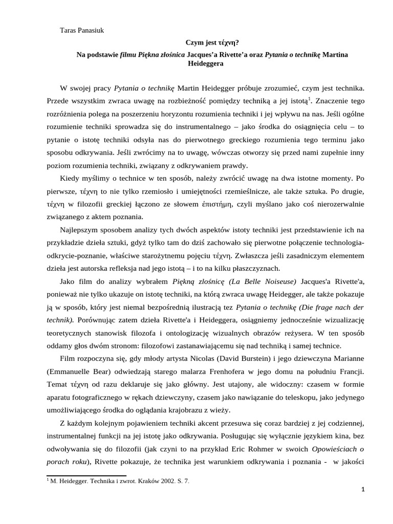 Czym jest τέχνη praca | PDF