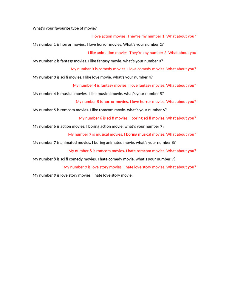 I like animated movies they | PDF