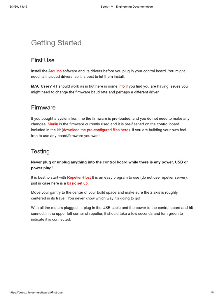 Delta Kossel Setup - V1 Engineering Documentation | PDF