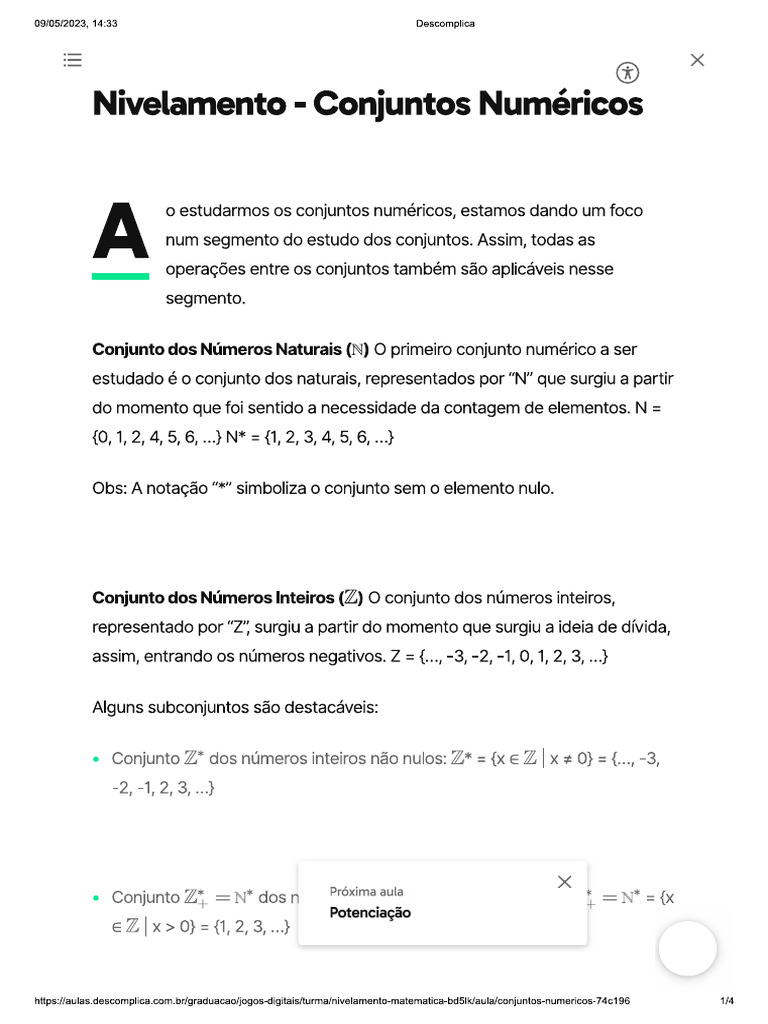 1 - Conjuntos Numericos | PDF