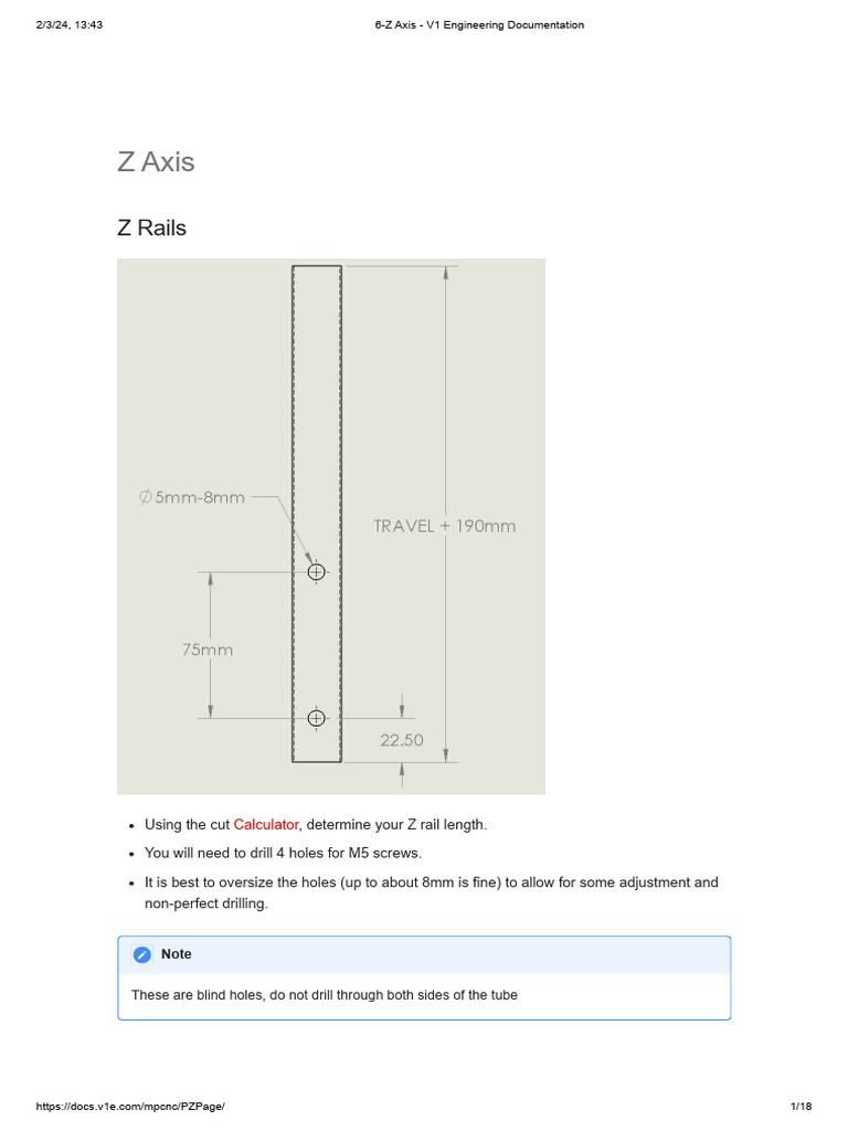 6-Z Axis - V1 Engineering Documentation | PDF