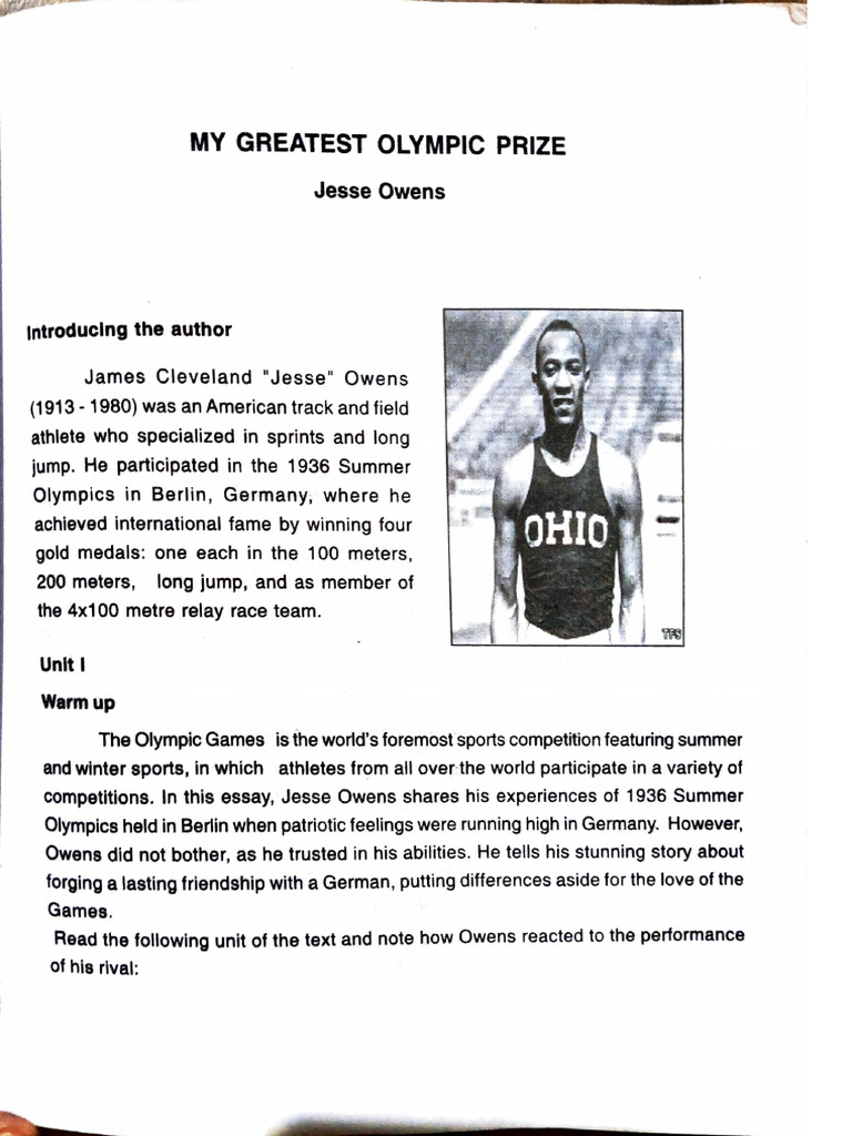 My Greatest Olympic Prize | PDF