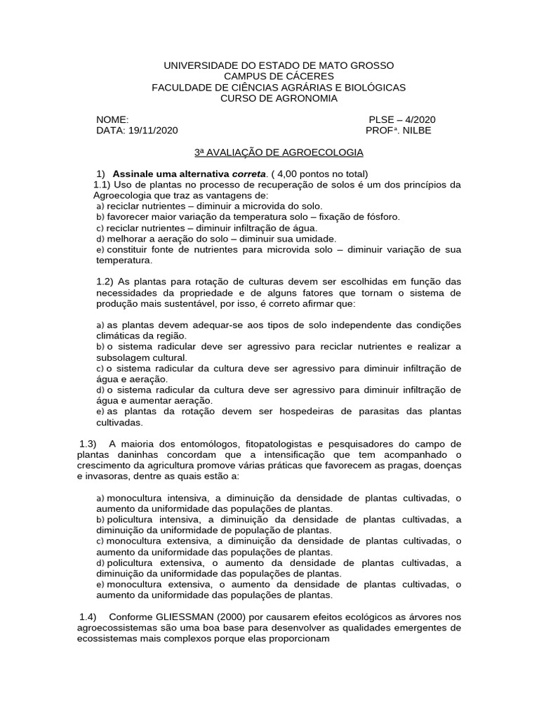 Prova 3 Plse-4 | PDF