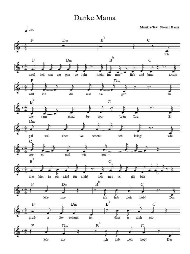 danke-mama-F Dur | PDF