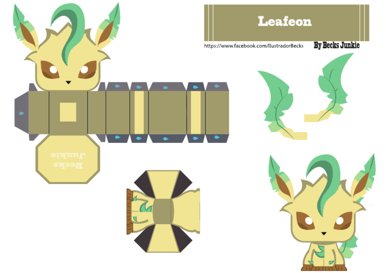 Leafeon Mini Papercraft by Becks Junkie | PDF