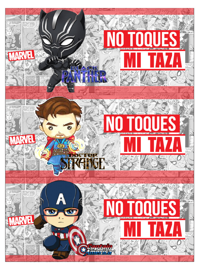 NO TOQUES MI TAZA MARVEL | PDF