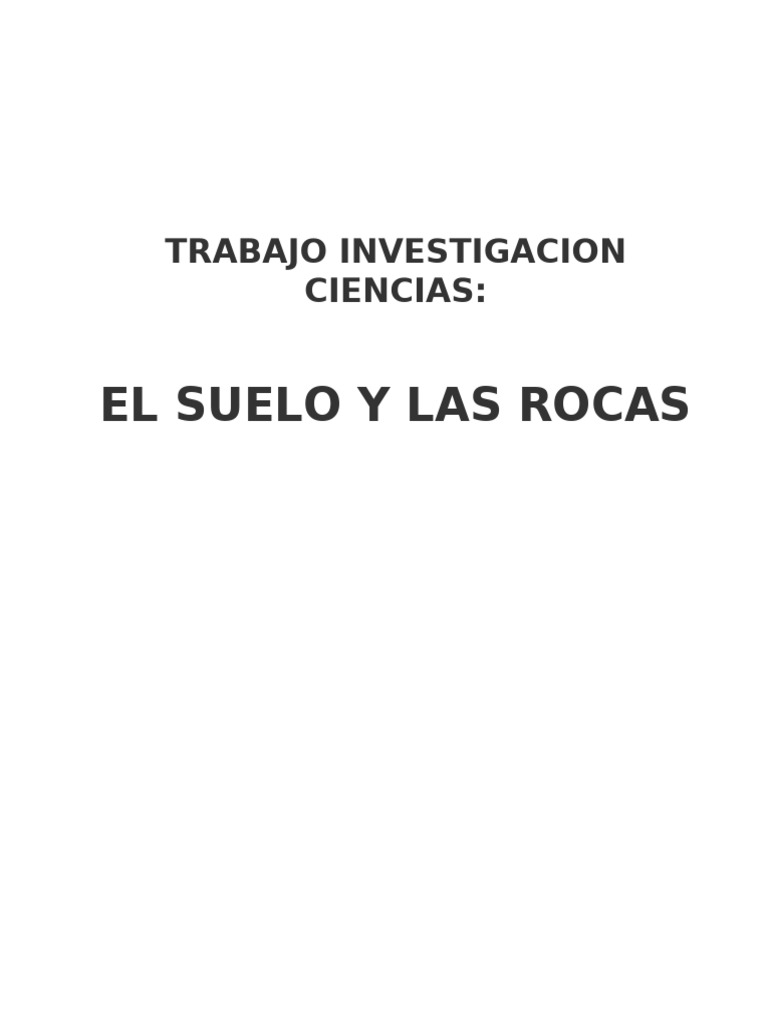 Composición y Tipos de Suelo y Rocas | PDF | Suelo | Ciencias sociales