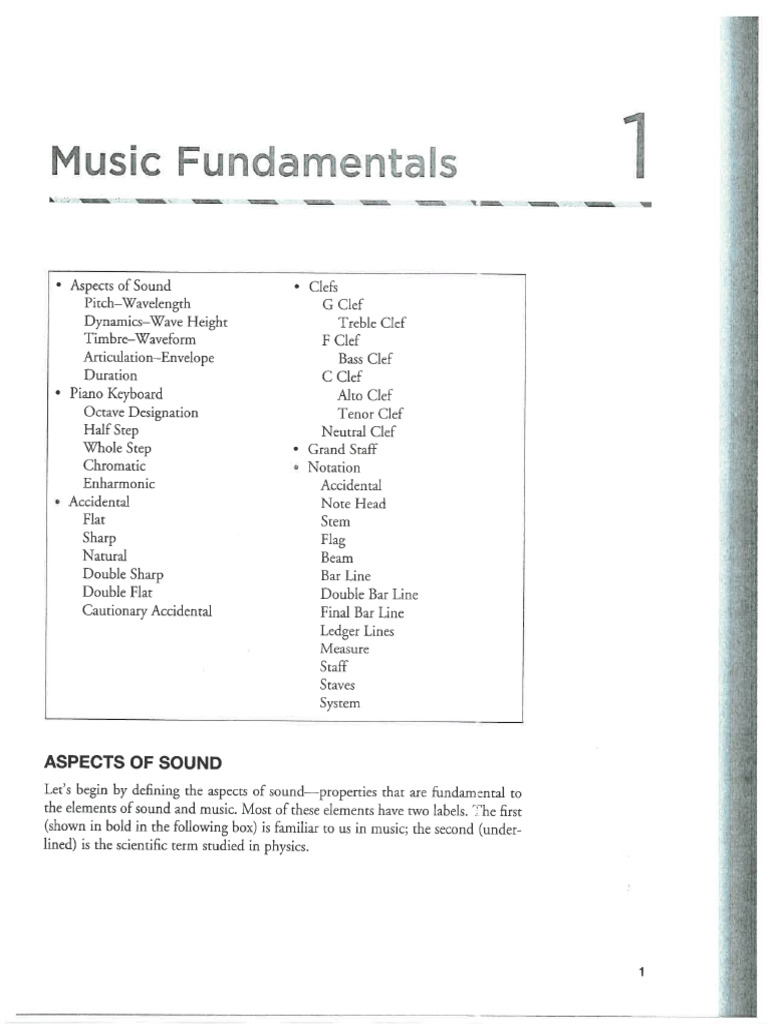 Barron's Chapter 1 - Music Fundamentals | PDF