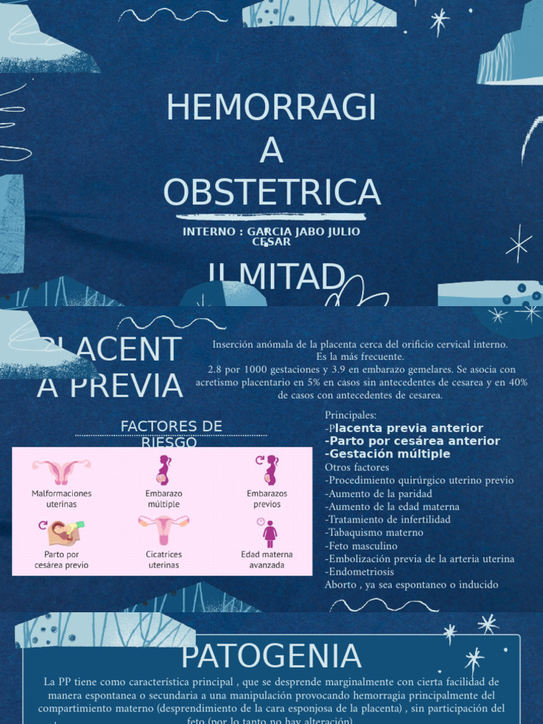 Hemorragia Obstetrica II Mitad - Int Julio Cesar Garcia Jabo | PDF
