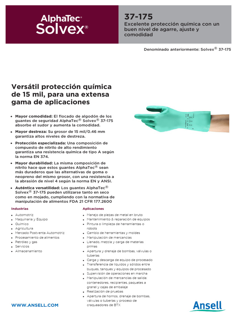 alphatec-solvex-37-175_pds_mx | PDF