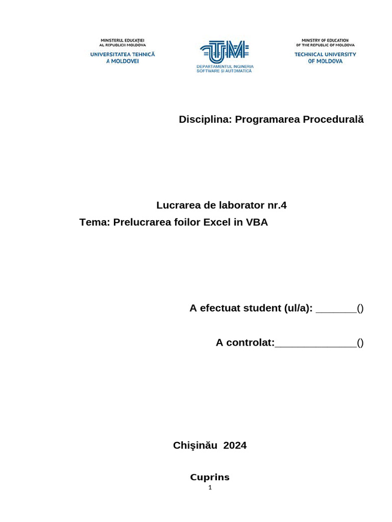 Laborator 4 Programarea Procedurala | PDF
