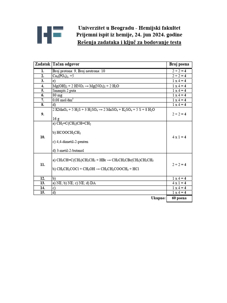 Zadaci 2024 6 Resenja | PDF