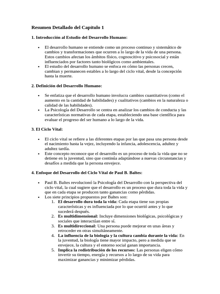 Resumen Detallado Del Capítulo 1 | PDF