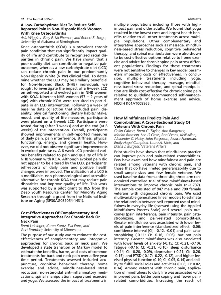 Mindfulnes Dolor Depre 23 | PDF