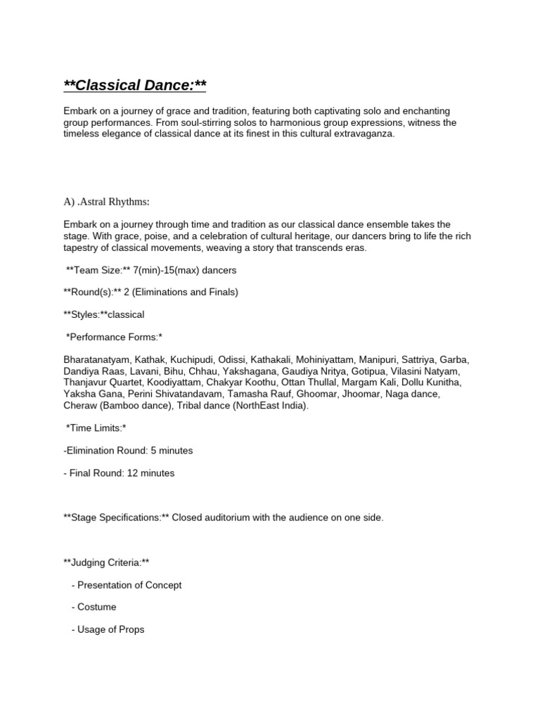 Classical Dance | PDF