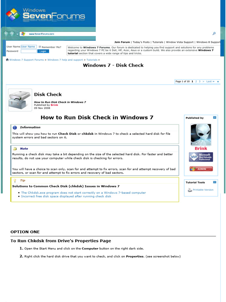 Disk Check | PDF