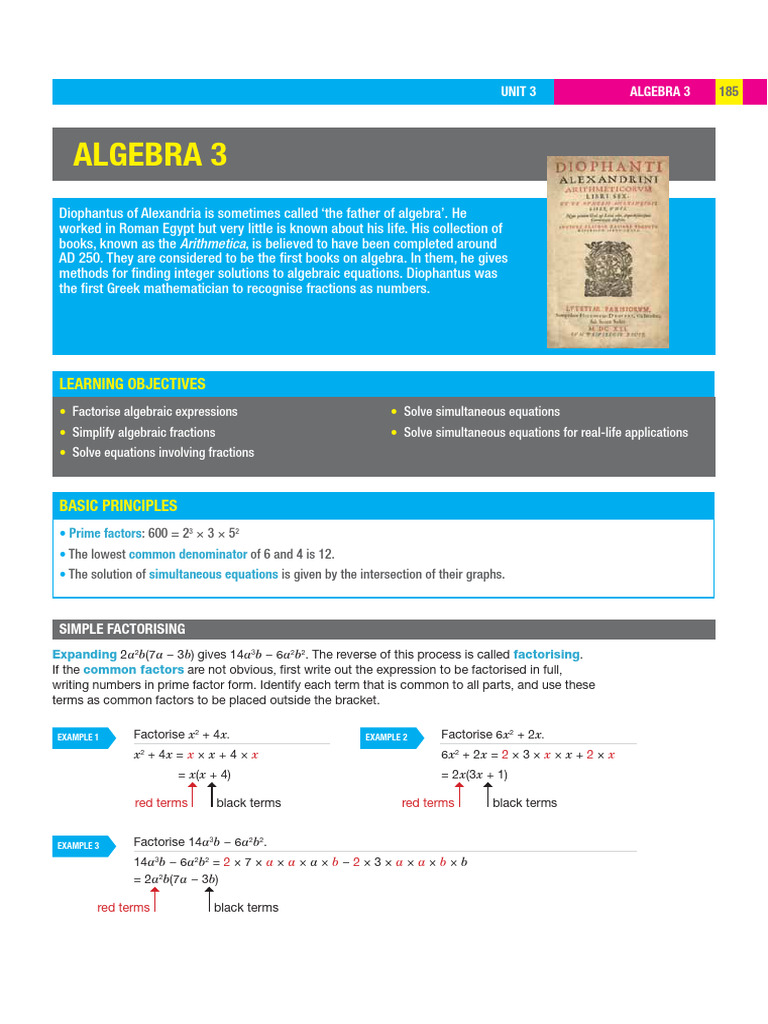 Algebra 3-Solving Simultaneous Equations | PDF