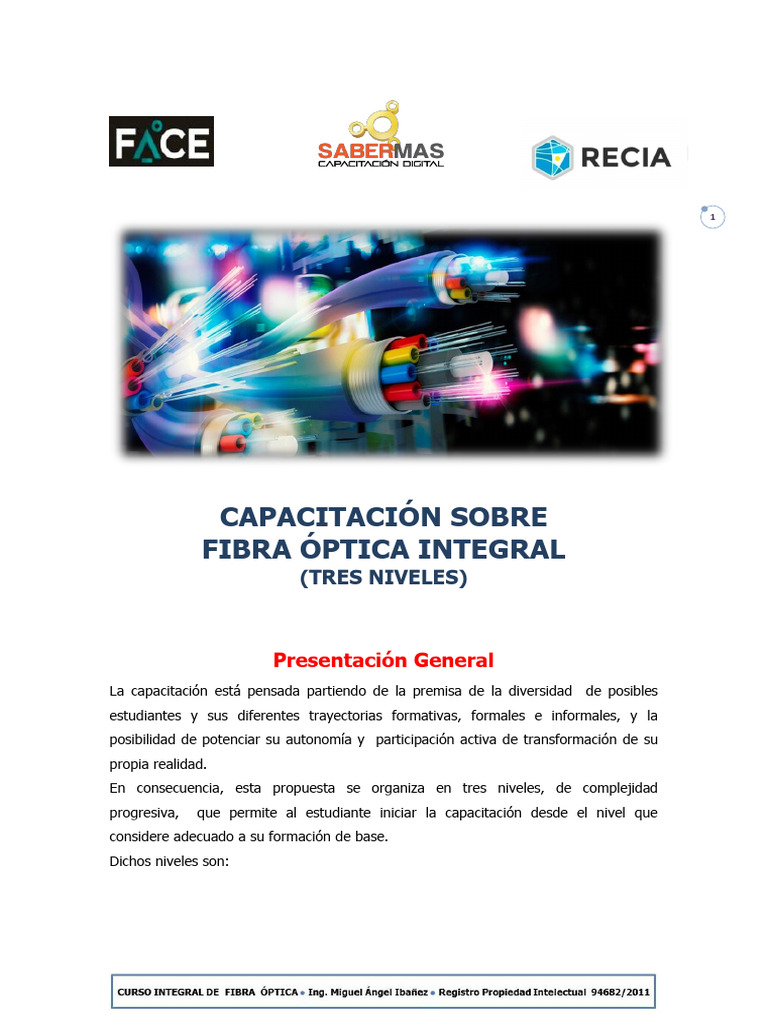 Redes de FTTH Programa Completo | PDF