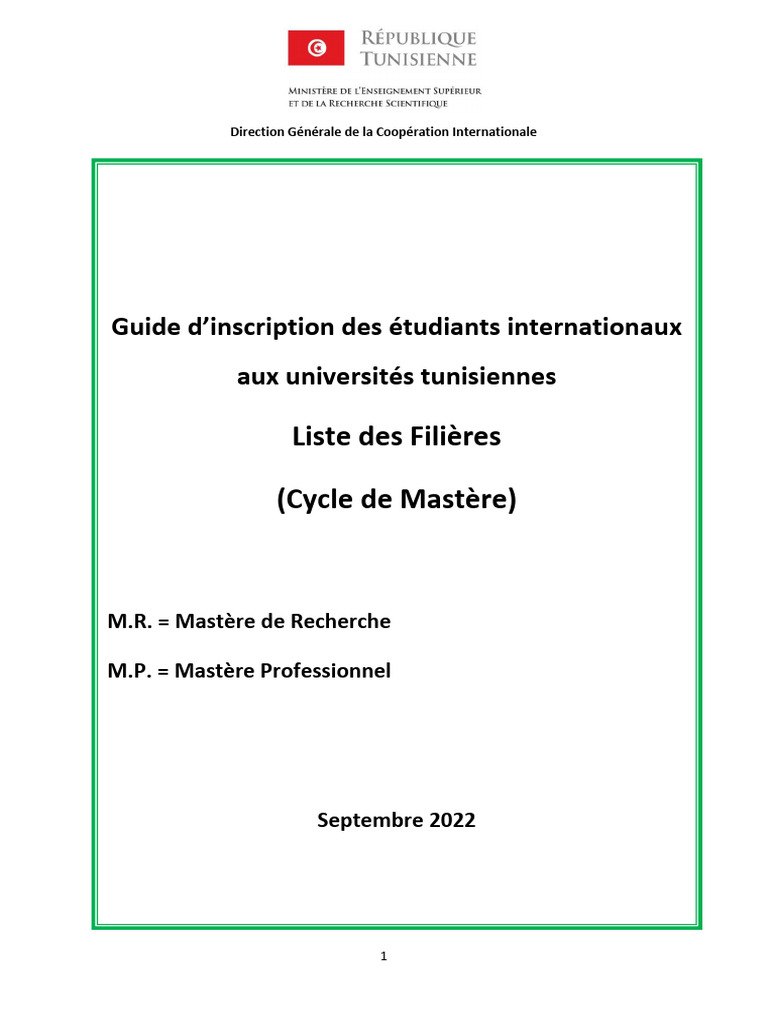 Guide Inscription EI Mastere PDF | PDF