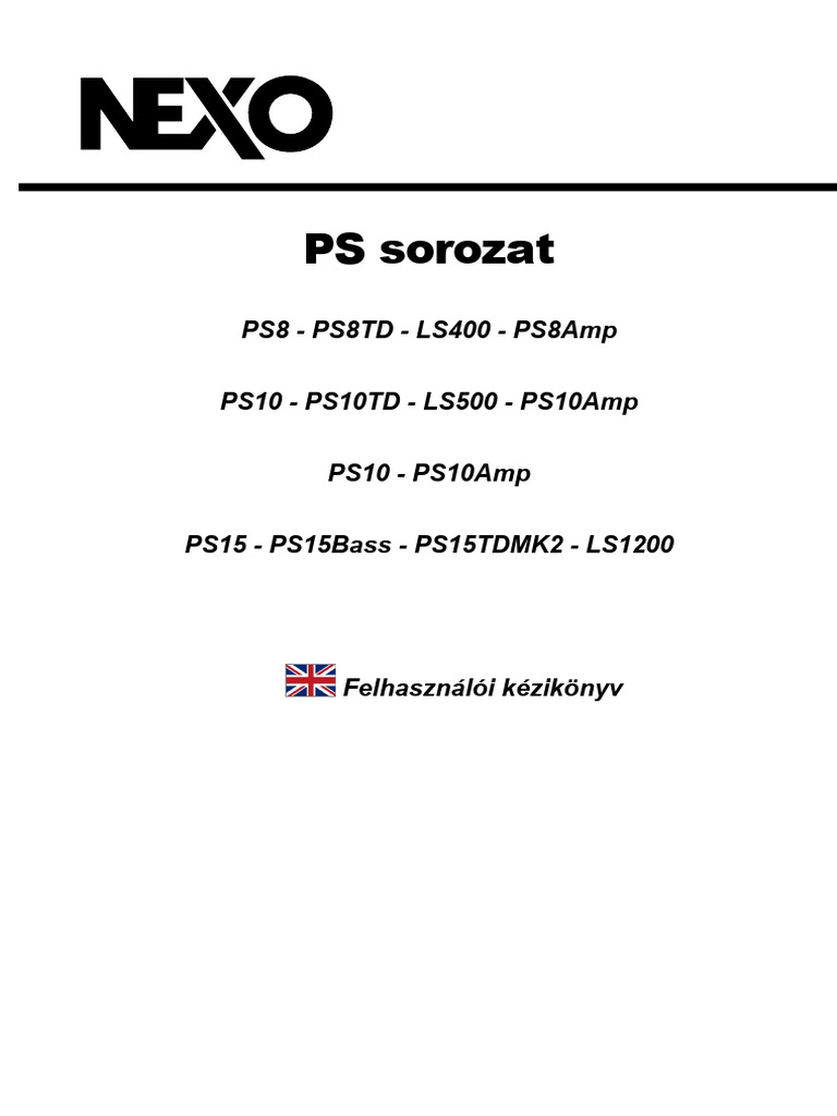 NEXO PS Series User Manual | PDF | Science & Mathematics | Technology & Engineering