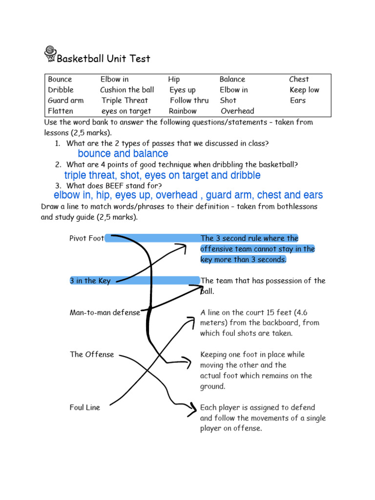 Basketball task | PDF