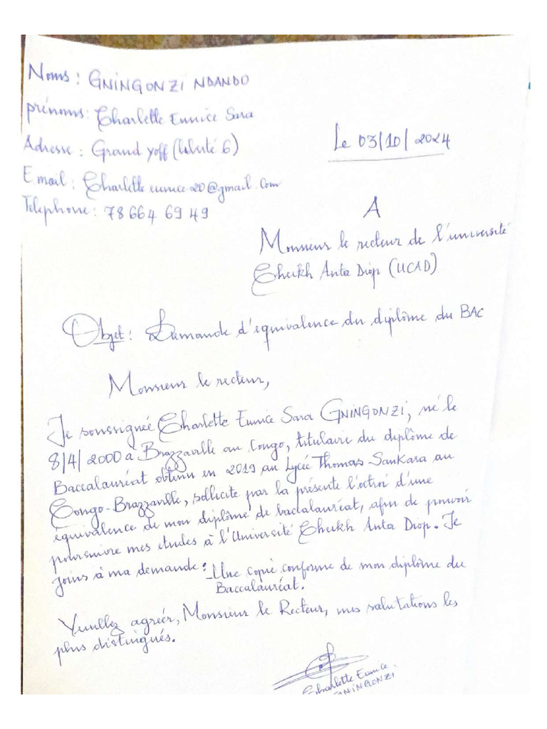 Demande D'équivalence - Compressed | PDF