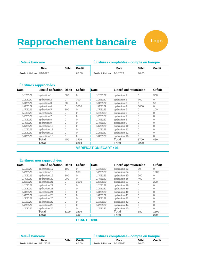 Etat de Rapprochement Bancaire-2 | PDF