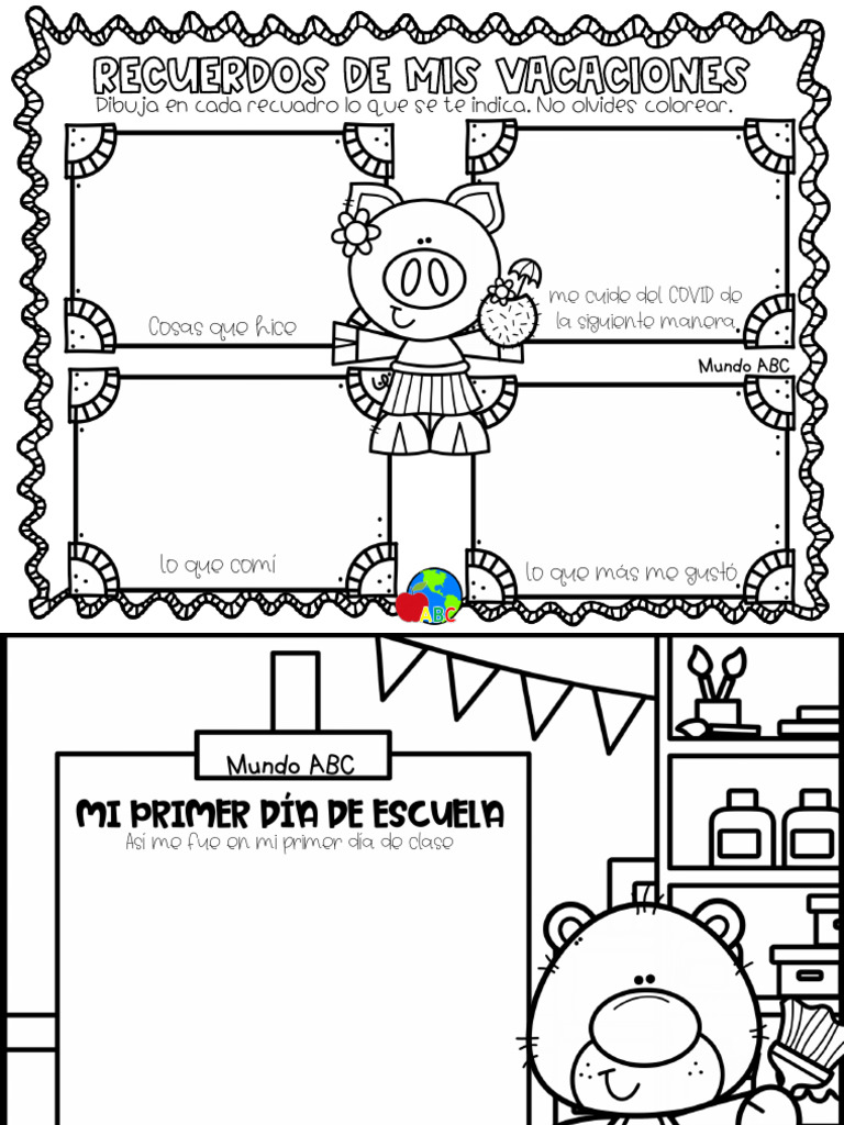 Recuerdos de Vacaciones y Escuela | PDF